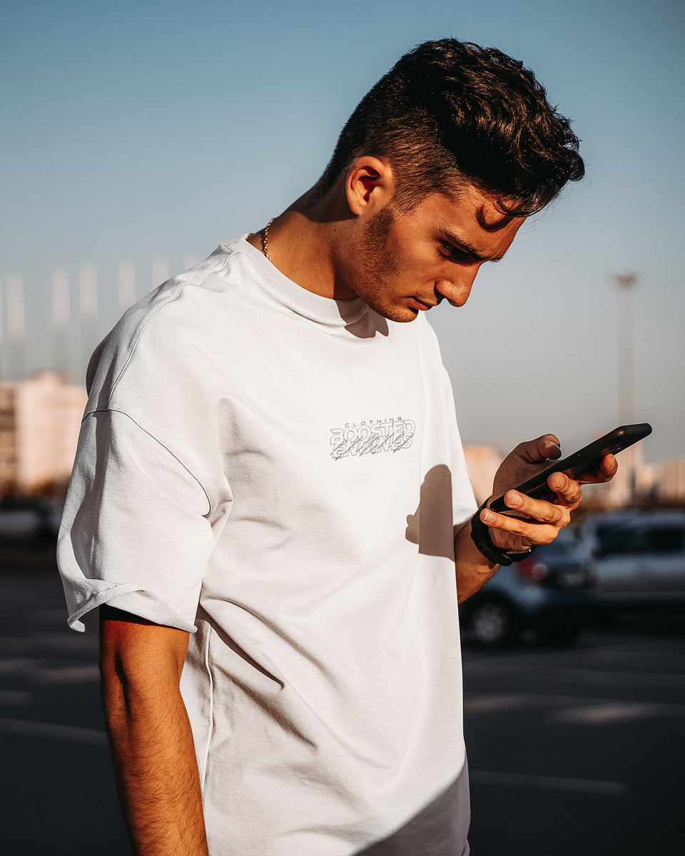 BOOSTED ENGINES ''BRAND LOGO'' MEN'S OVERSIZED T-SHIRT – Turbologic